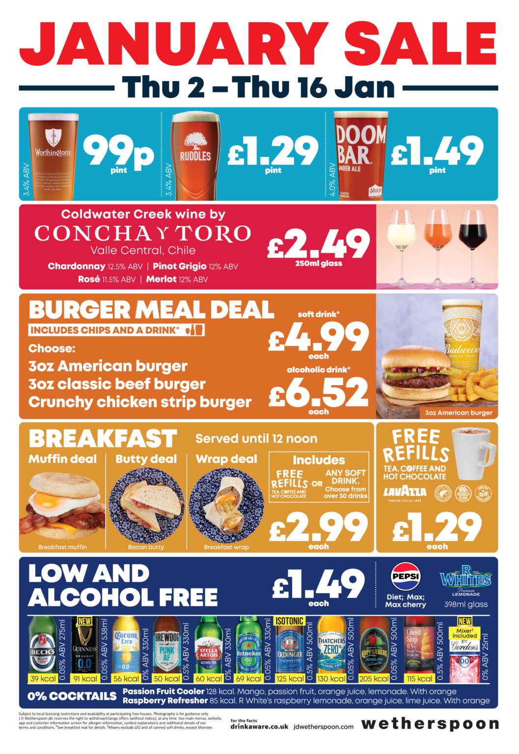 January sale - J D Wetherspoon