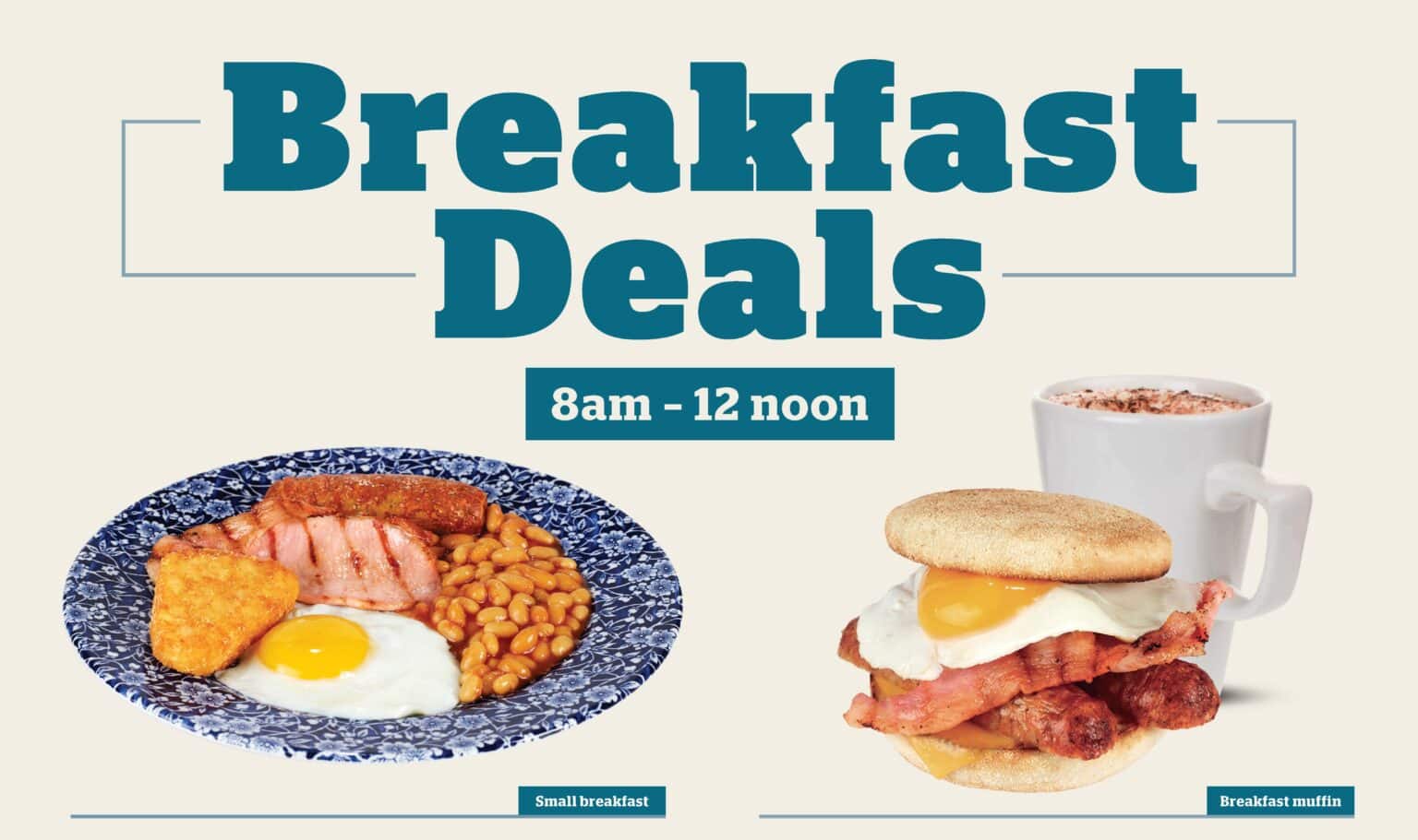 Breakfast deals - J D Wetherspoon