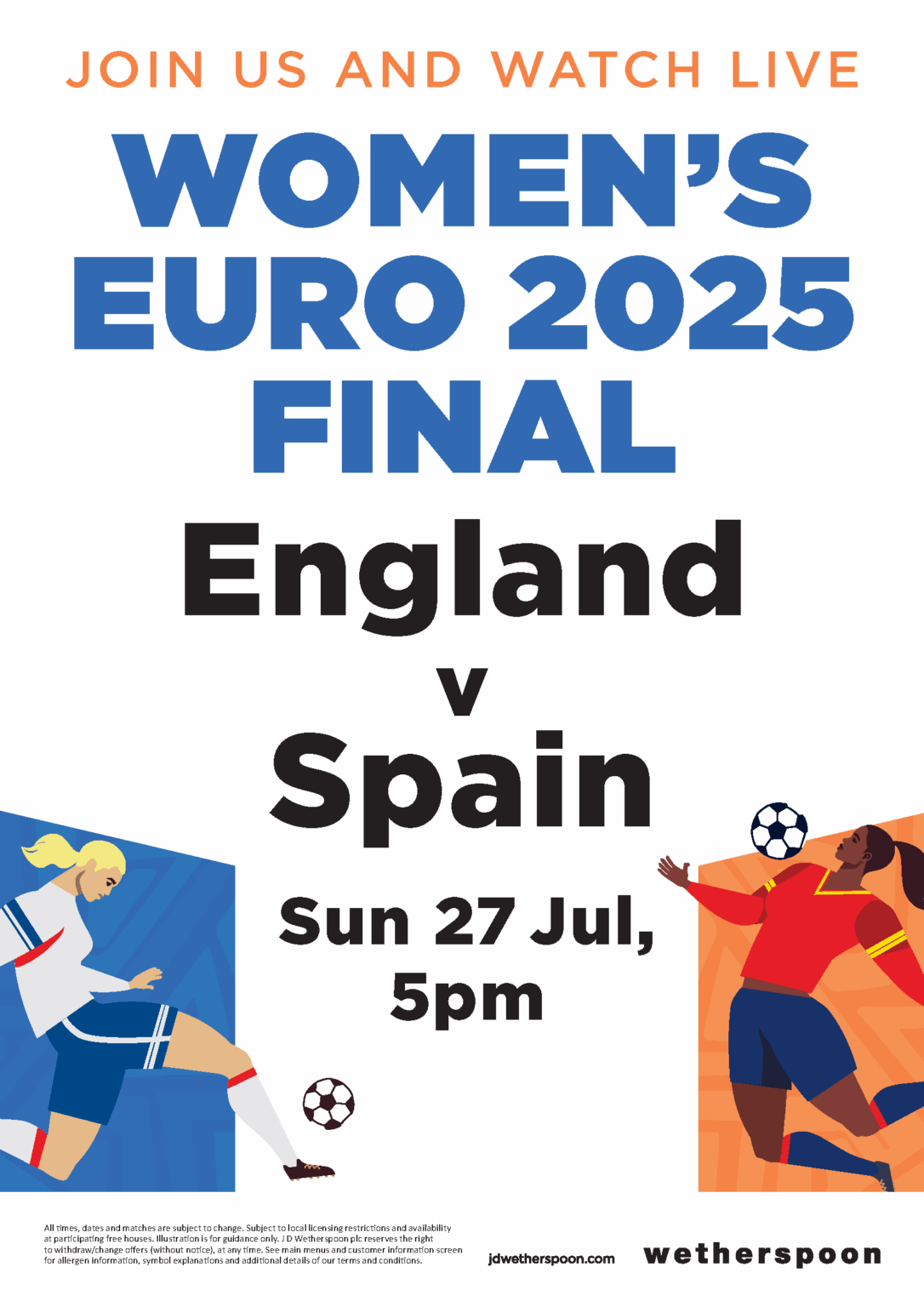 Summer of sport 2025 - J D Wetherspoon